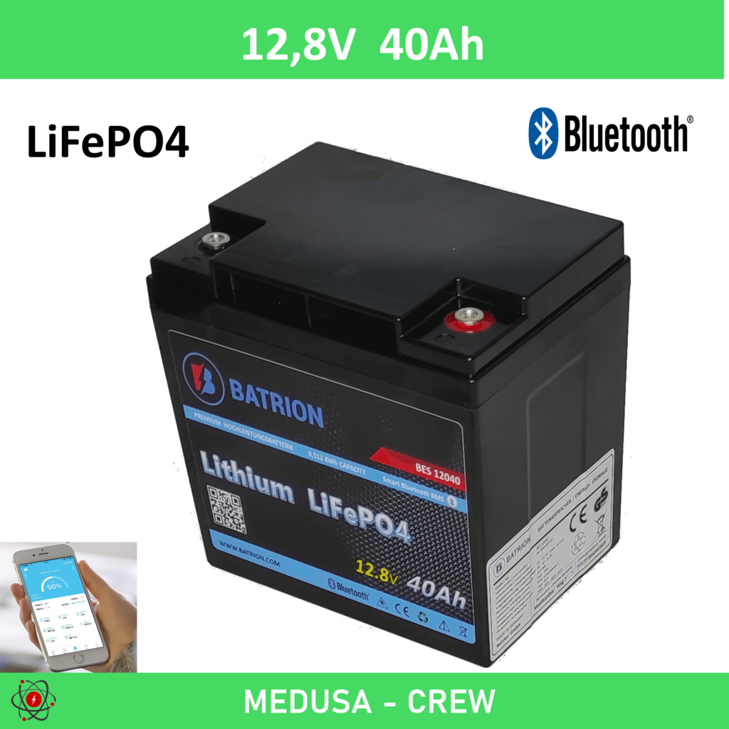 LiFePO4 Akku 12V 40Ah Lithium Batterie BATRION Wohnmobil Boot Bluetooth ...