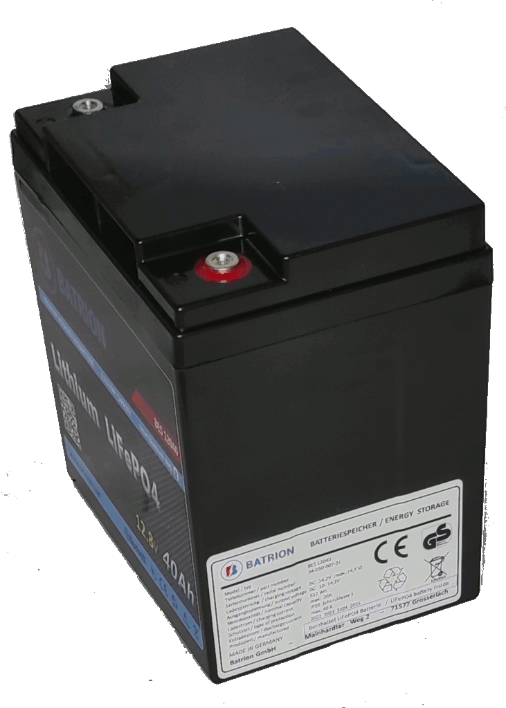 LiFePO4 Akku 12V 40Ah Lithium Batterie BATRION Wohnmobil Boot Bluetooth ...